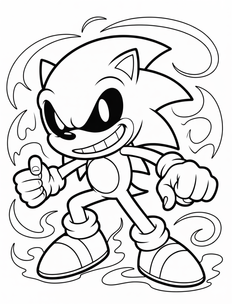 Shin Sonic Coloring Pages