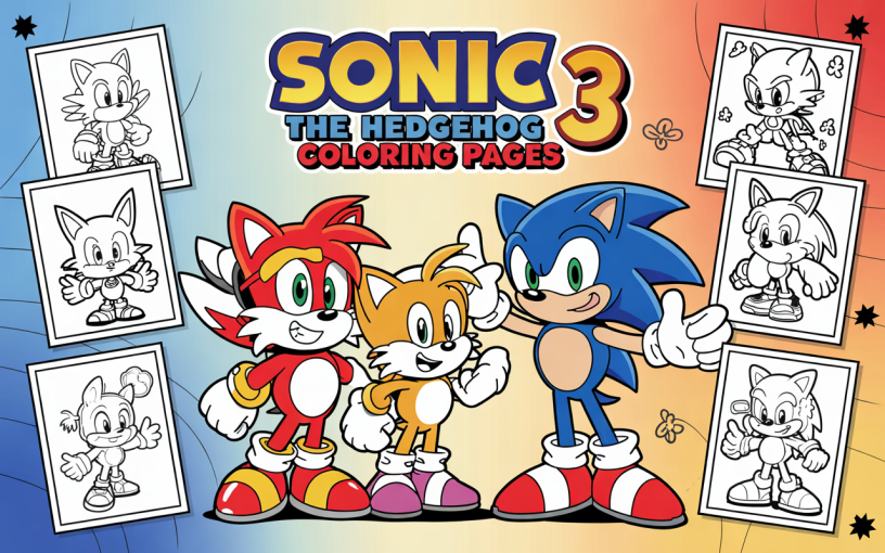 Sonic the Hedgehog 3 Coloring Pages: 50+ Epic Free Printables