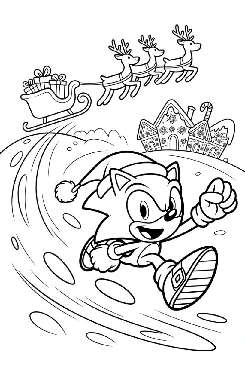 Sonic Christmas Coloring Pages: Free Printables That'll Brighten Your ...